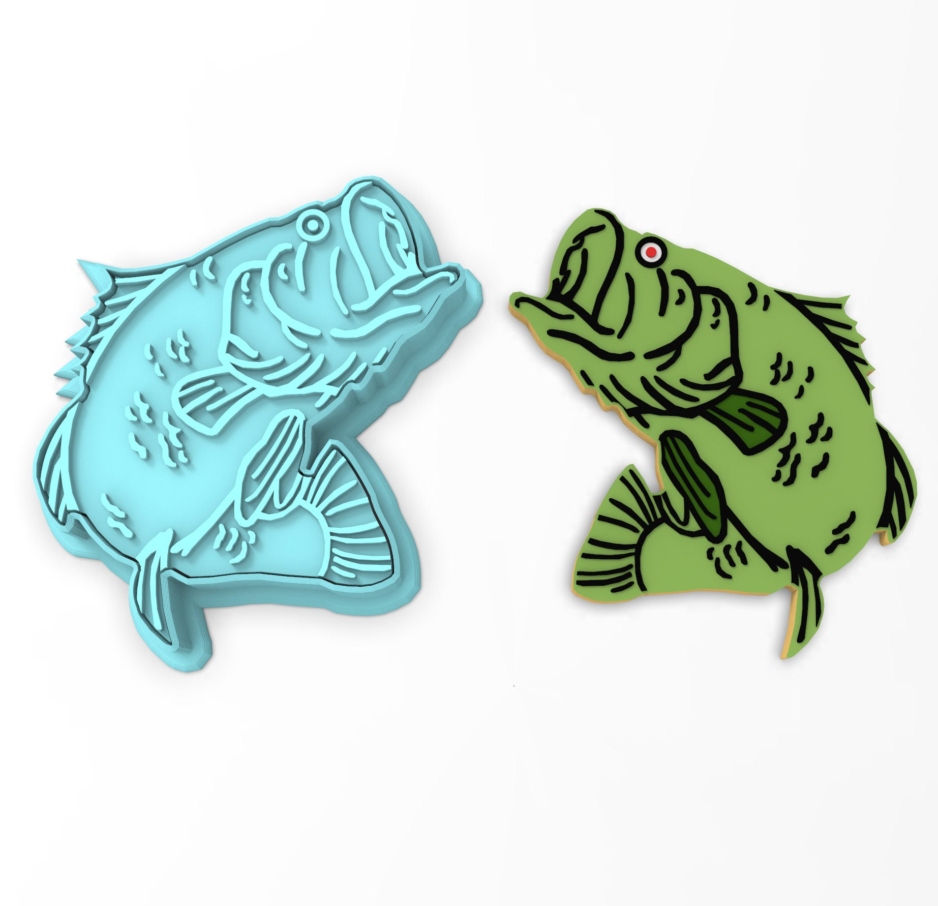 Largemouth Bass Cookie Cutter - SHARP EDGES - FAST Shipping - Choose ...