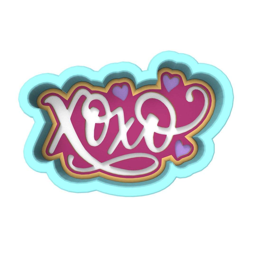 XOXO Cookie Cutter | Stamp | Stencil - Etsy