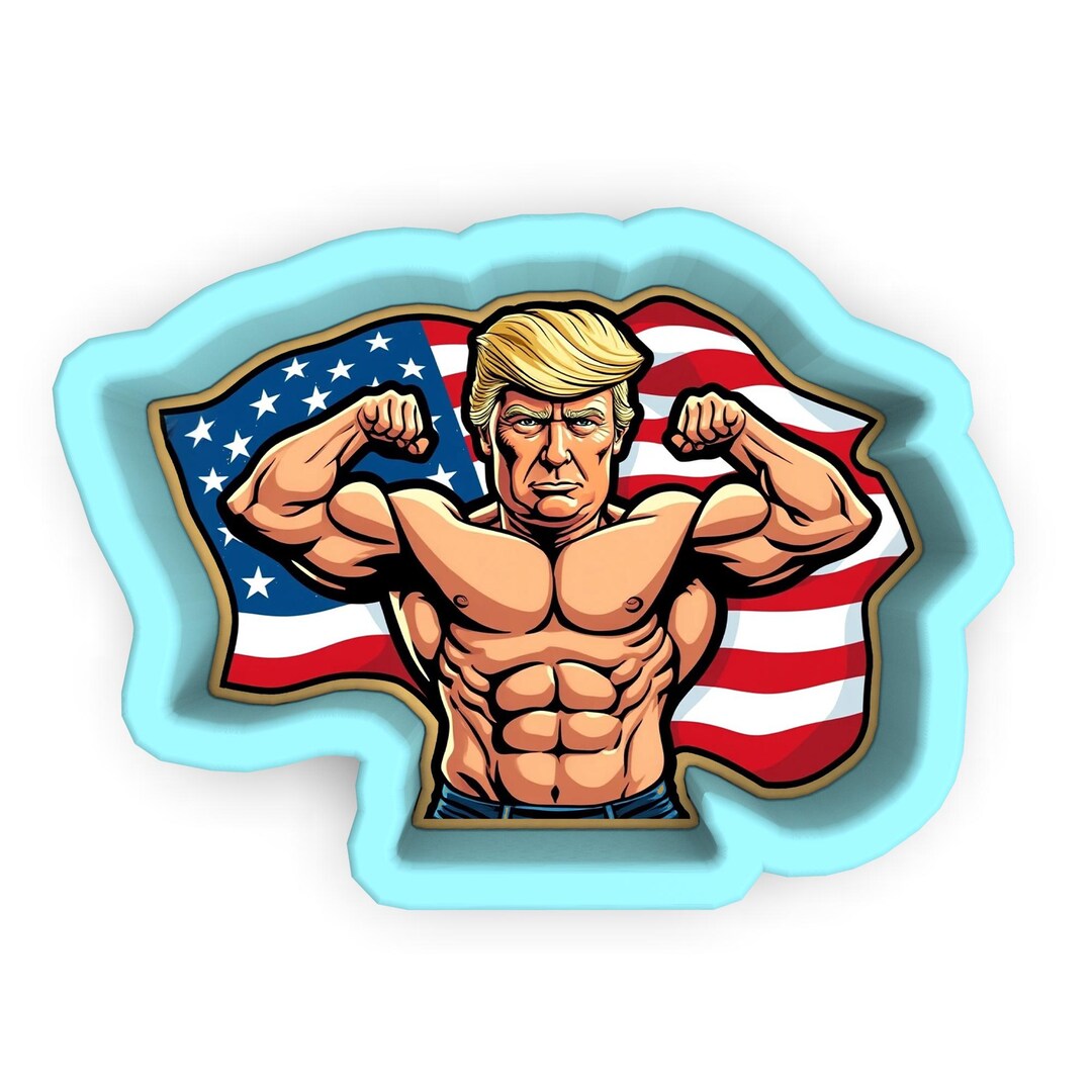 Trump Flexing Flag Cookie Cutter | Stamp | Stencil - SHARP EDGES - FAST ...