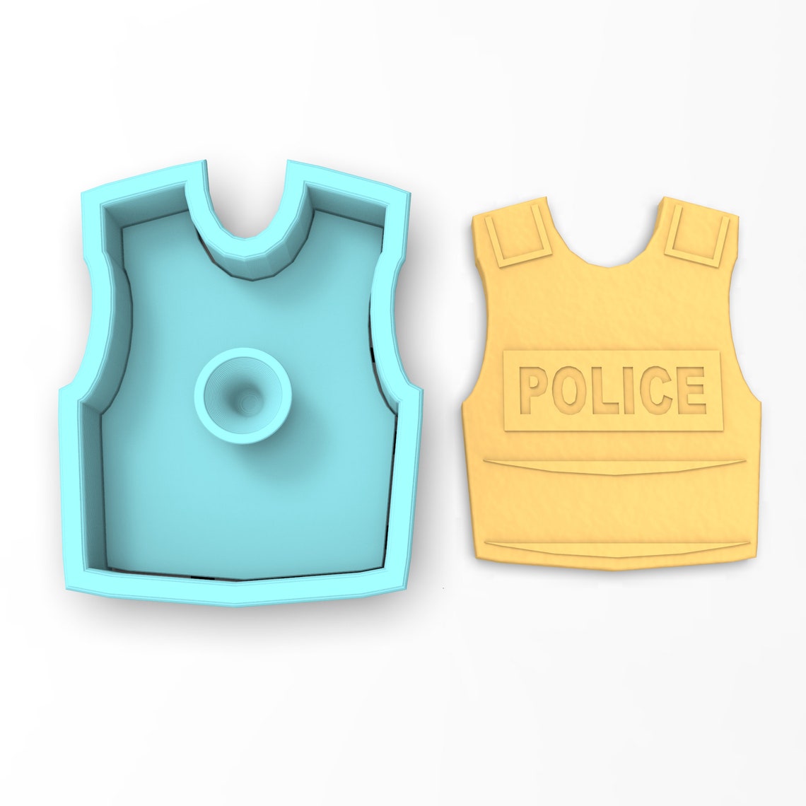 Police Bulletproof Vest Cookie Cutter | Stamp | Stencil - SHARP EDGES ...