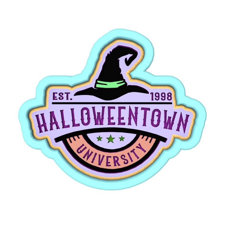Halloween University Cookie Cutter | Stamp | Stencil - SHARP EDGES ...