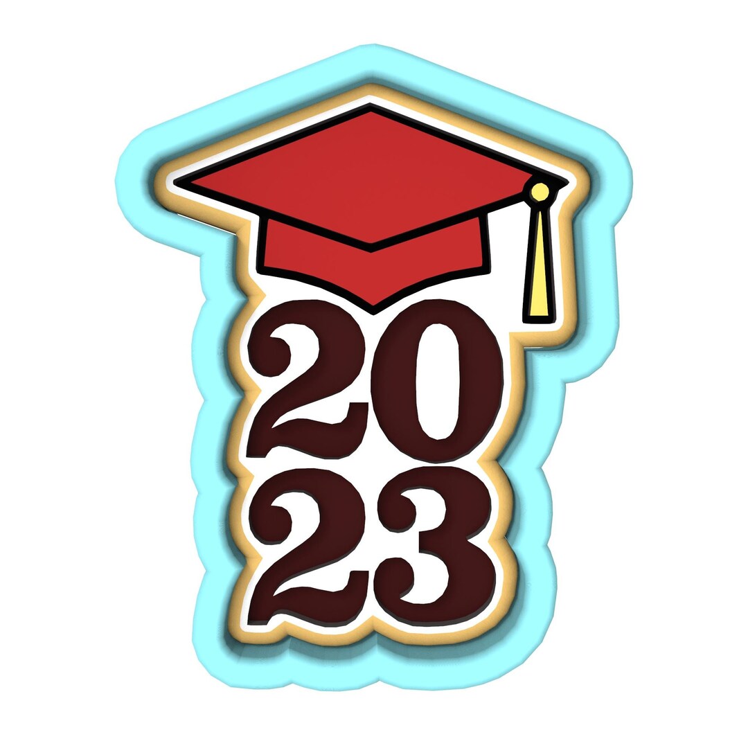 2023 Grad Cap Cookie Cutter | Stamp | Stencil - SHARP EDGES - FAST ...