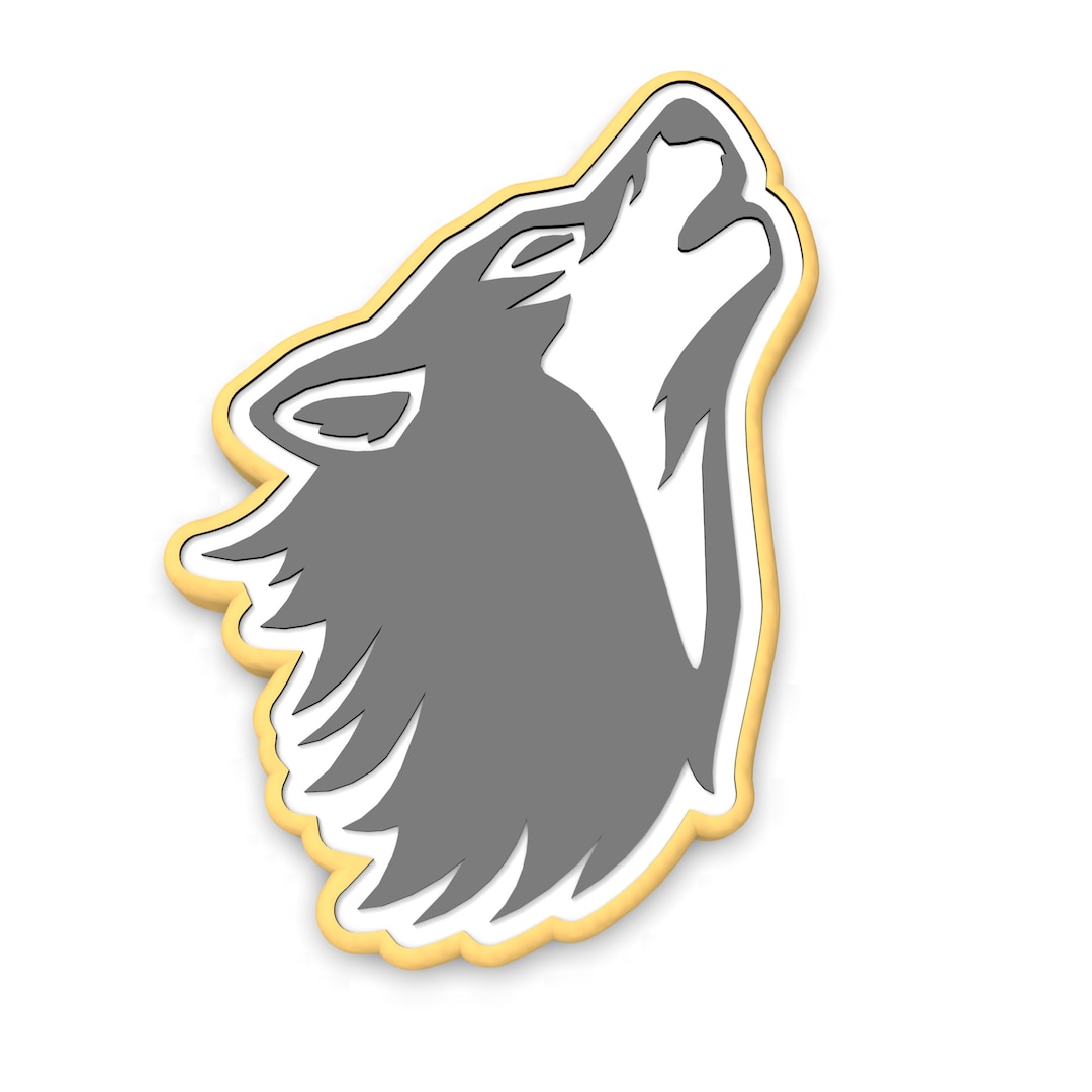 Wolf Head Howling Cookie Cutter | Stamp | Stencil - SHARP EDGES - FAST ...