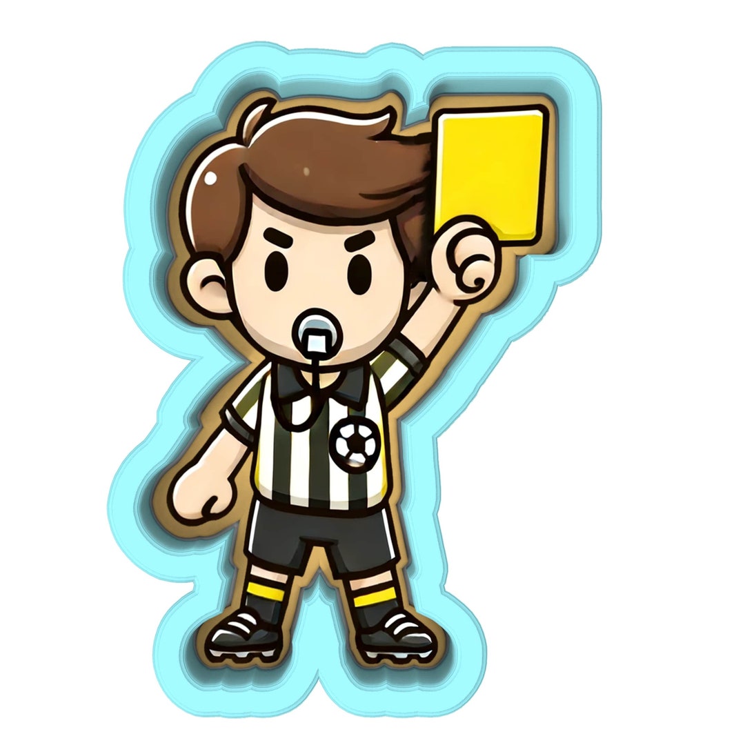Soccer Ref Yellow Card Cookie Cutter | Stamp | Stencil - SHARP EDGES ...