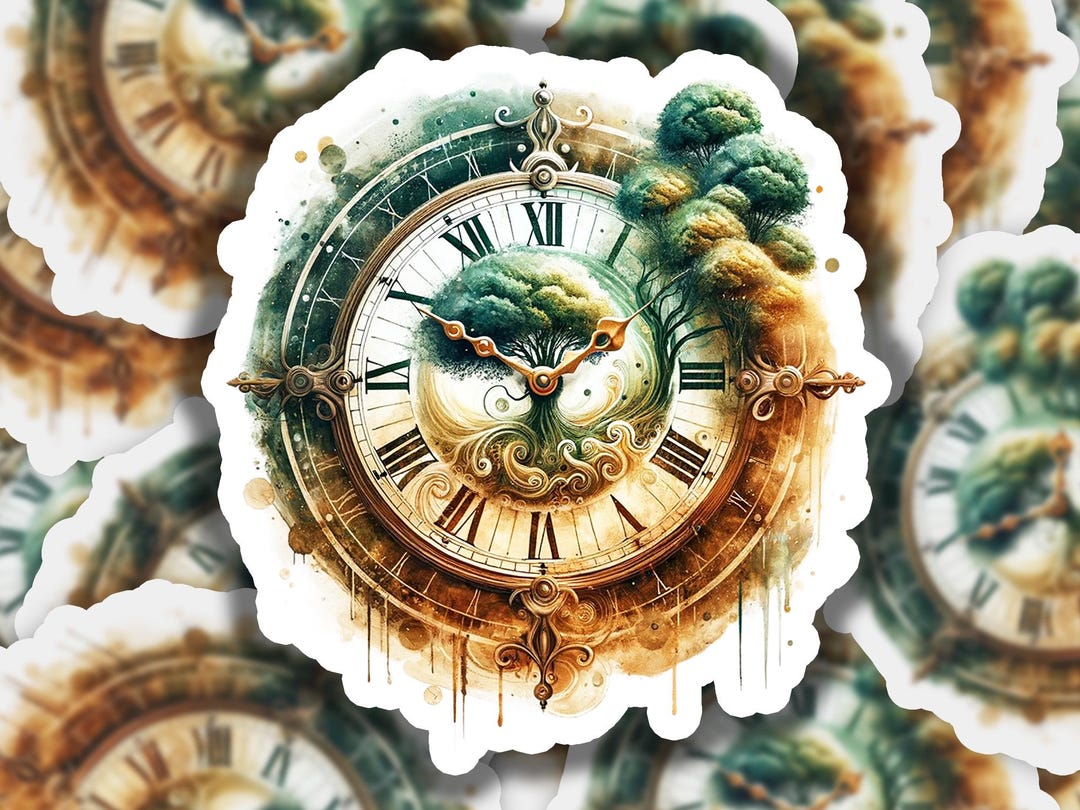 Mother Nature Time Clock Vinyl Sticker | Dishwasher Safe & Durable ...