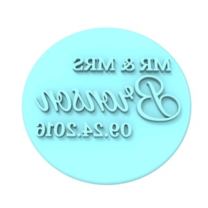 CUSTOM Cookie Stamp & Cutter Wedding Names With Date, Cookie Biscuit ...