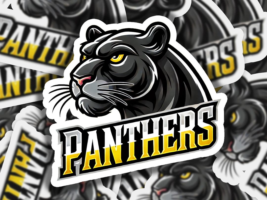 Panther Words 3 Vinyl Sticker | Dishwasher Safe & Durable | Custom ...