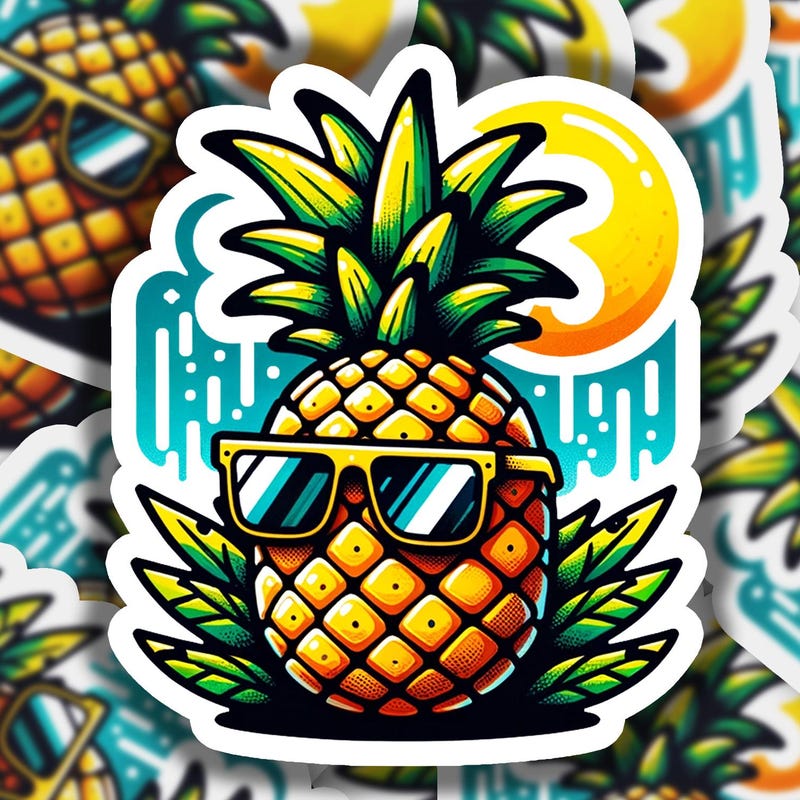 Pineapple Sticker - Etsy