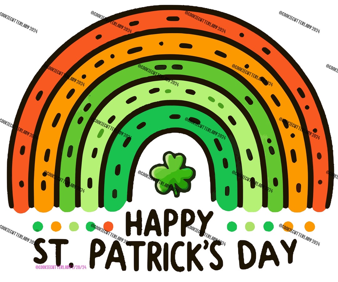 Happy St Patricks Day Boho Rainbow Downloadable Clipart - Free ...