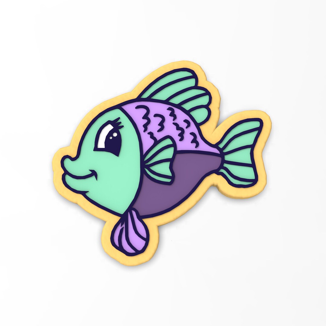 Ocean Fish Cookie Cutter | Stamp | Stencil - SHARP EDGES - FAST ...