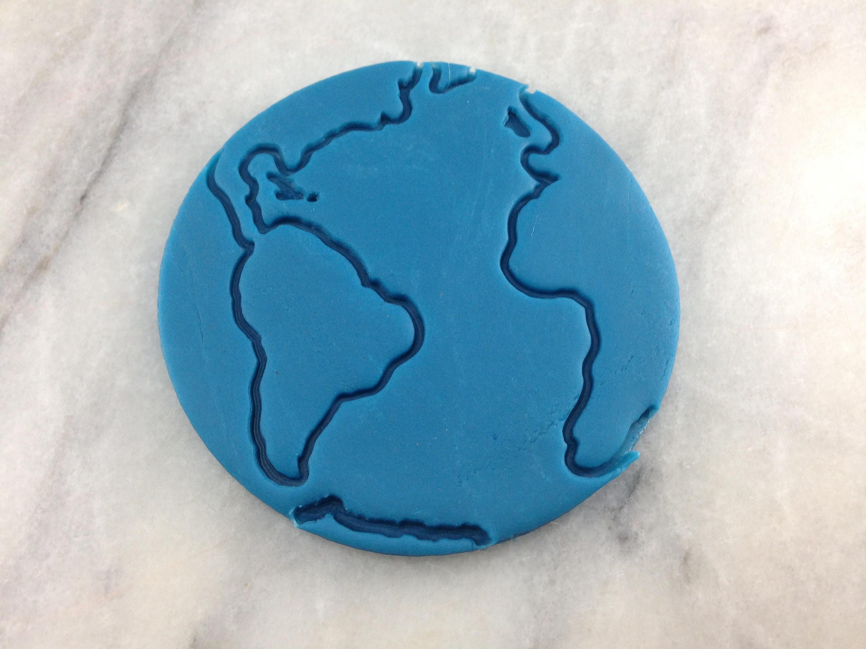 Planet Earth Cookie Cutter 2-piece Outline & Stamp SHARP - Etsy