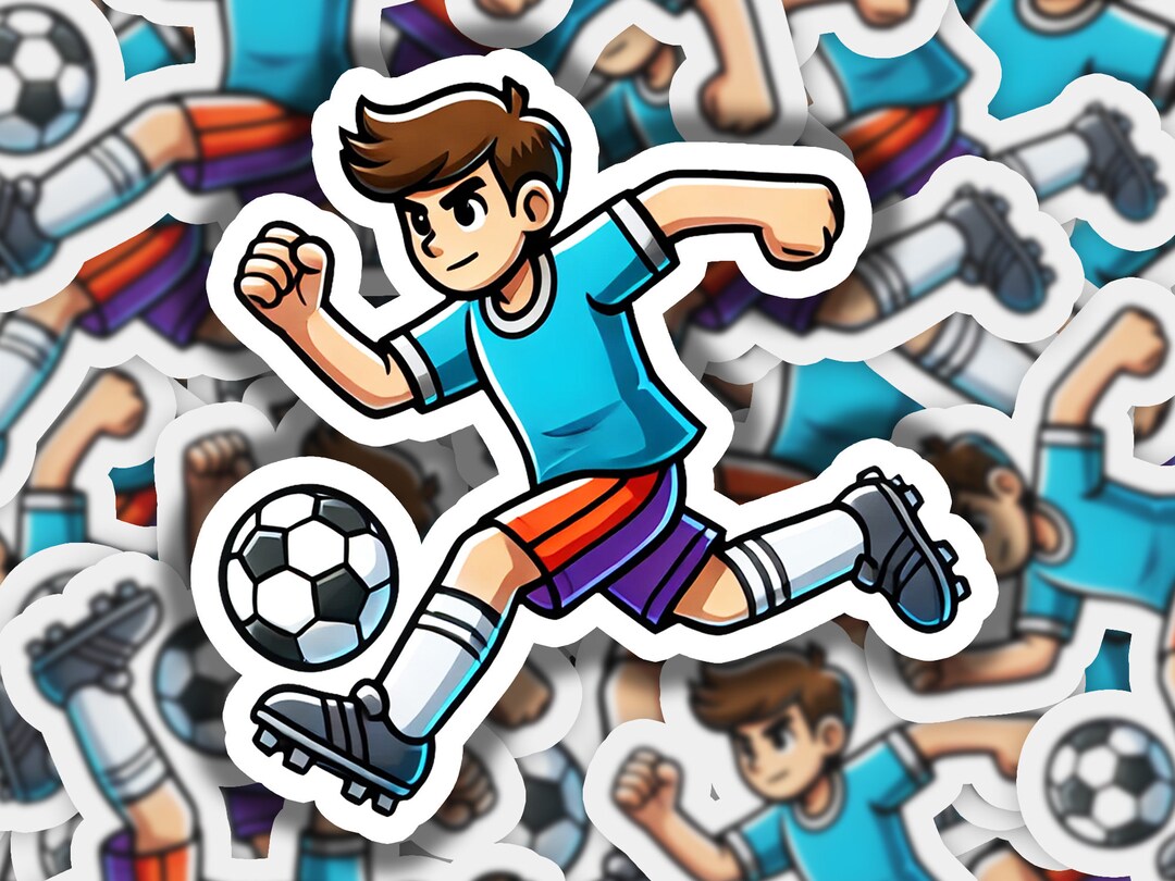 Soccer Boy Dribbling Vinyl Sticker | Waterproof & Durable | Soccer ...