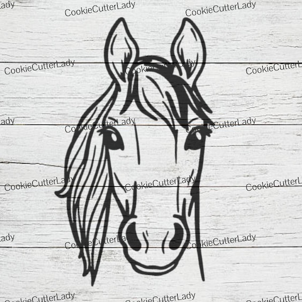 Horse Face Stencil - Etsy