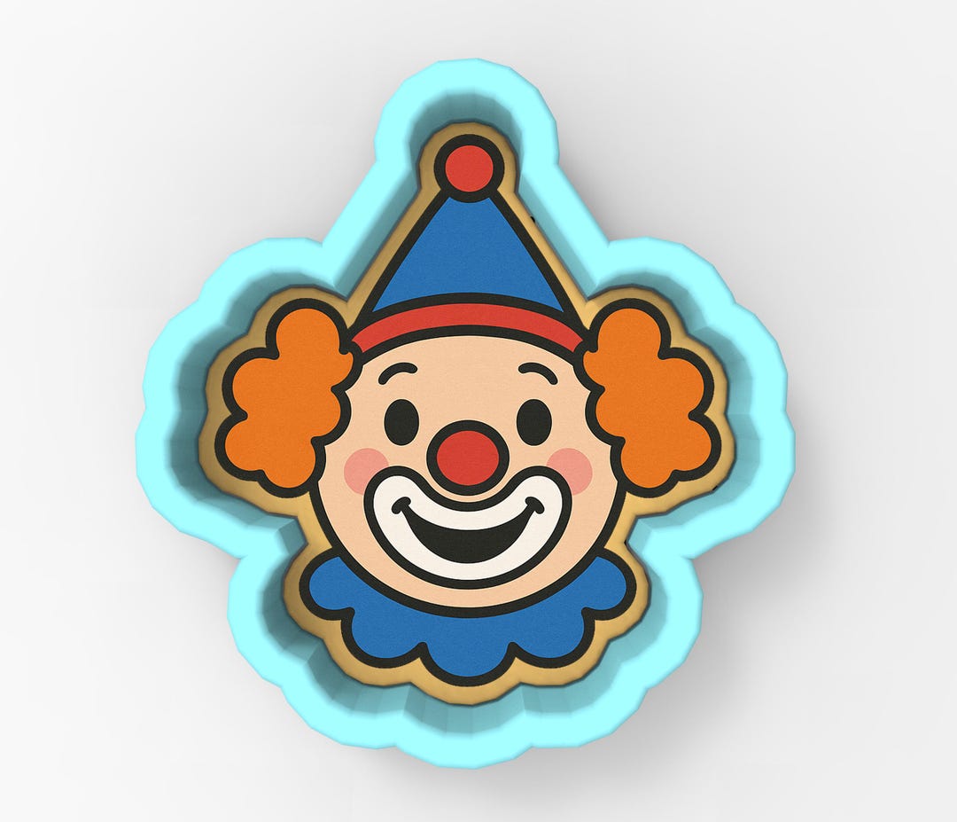Birthday Clown 2 Cookie Cutter | Stamp | Stencil - SHARP EDGES - FAST ...