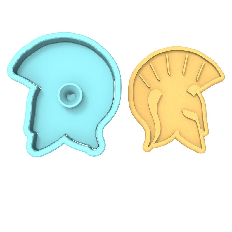 Spartan Helmet Cookie Cutter | Stamp | Stencil #1 - Etsy