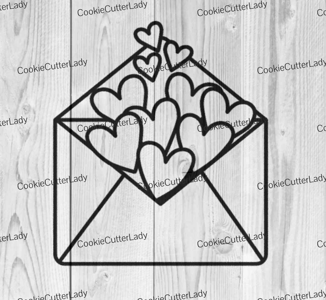 Envelope Hearts Stencil | REUSABLE, DURABLE, WASHABLE Craft Stencil ...
