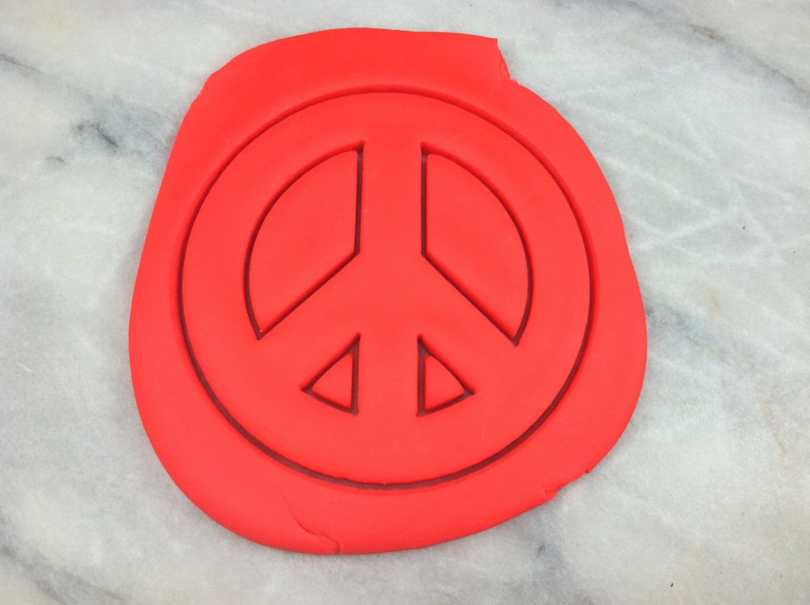 Peace Sign Cookie Cutter Detailed - SHARP EDGES - FAST Shipping ...