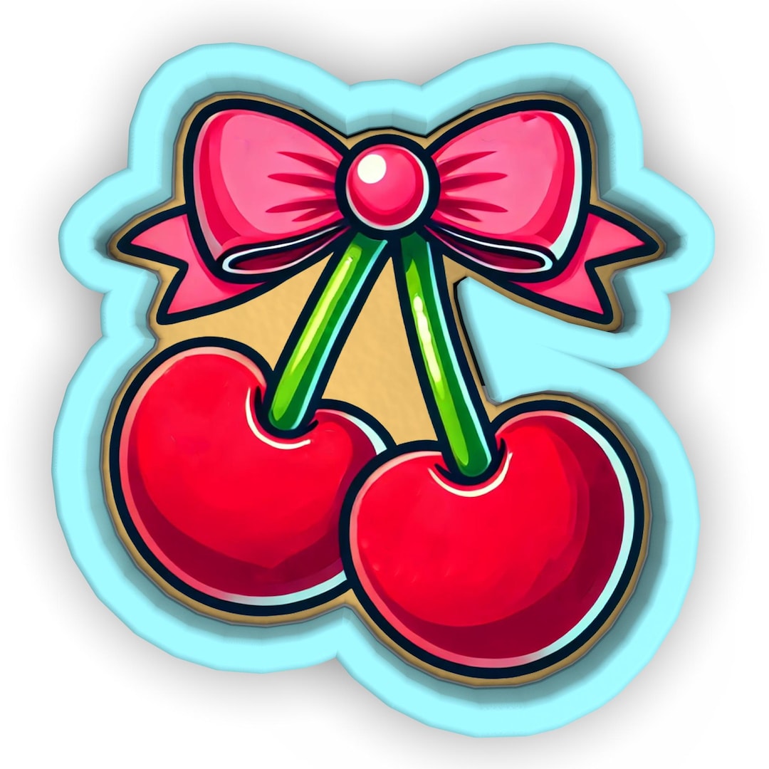 Cherry Pair Cookie Cutter | Stamp | Stencil - SHARP EDGES - FAST ...
