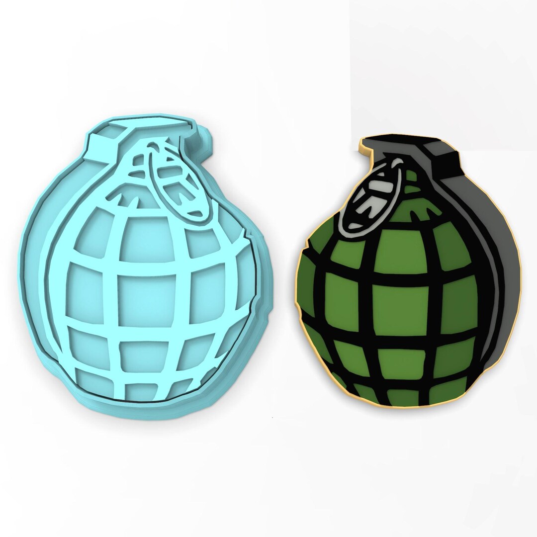 Grenade Cookie Cutter | Stamp | Stencil - SHARP EDGES - FAST Shipping - Choose Your Own Size! #1 ...