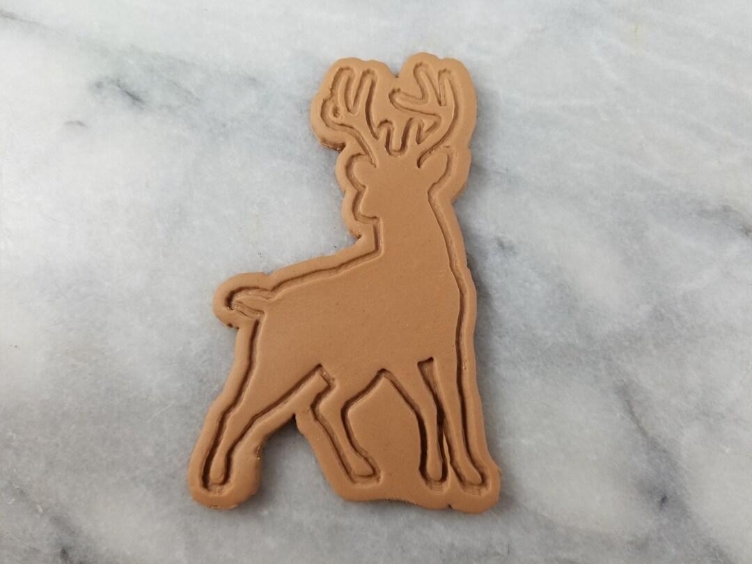 Deer Buck Cookie Cutter 2-piece, Outline & Stamp 1 - SHARP EDGES - FAST ...