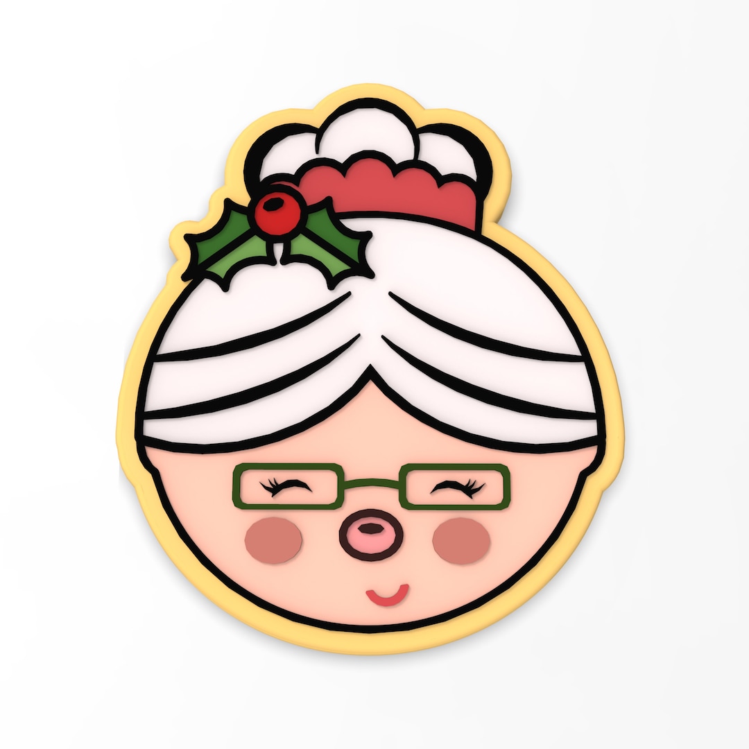 Mrs. Claus Cookie Cutter | Stamp | Stencil - SHARP EDGES - FAST ...