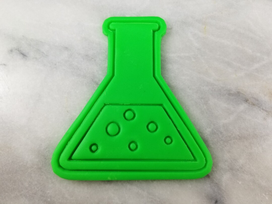 Lab Flask Cookie Cutter 2-piece, Stamp & Outline #1 - SHARP EDGES ...