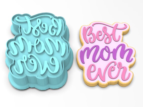 Best Mom Ever Cookie Cutter Stamp Stencil SHARP EDGES | Etsy
