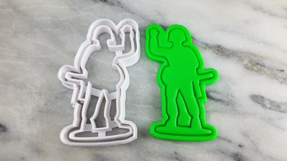 Army Man Soldier Cookie Cutter 2-piece Stamp & Outline 3 | Etsy