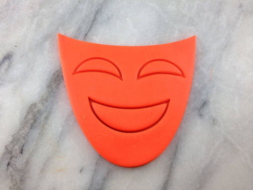 Comedy Theatre Mask Cookie Cutter 2-piece, Stamp & Outline #1 - SHARP ...