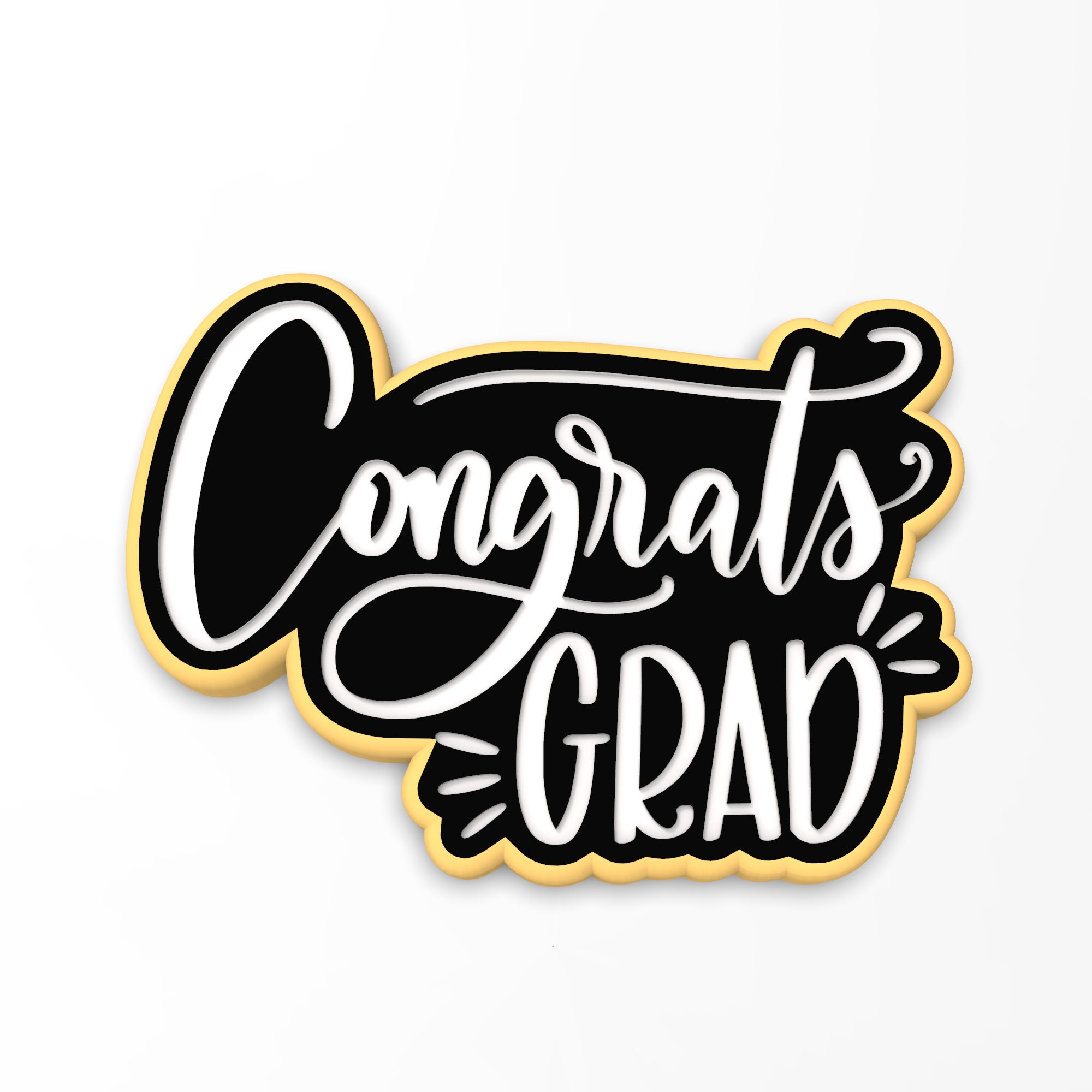 Congrats Grad Cookie Cutter | Stamp | Stencil - SHARP EDGES - FAST ...