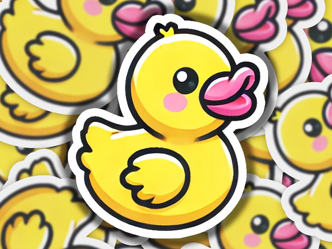 Rubber Ducky Vinyl Sticker | Dishwasher Safe & Durable | Custom Sizes ...