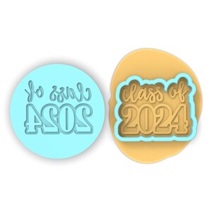 Class of 2024 Cookie Cutter | Stamp | Stencil #2C - Etsy