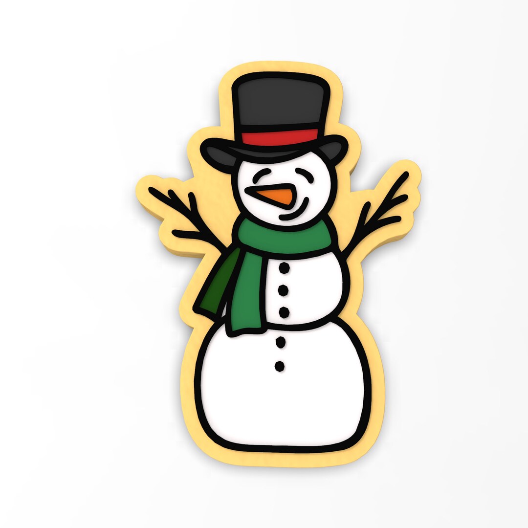 Snowman Cookie Cutter | Stamp | Stencil - SHARP EDGES - FAST Shipping ...
