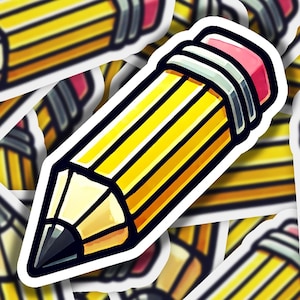 Pencil Vinyl Sticker | Dishwasher Safe & Durable | Custom Sizes | Fast ...