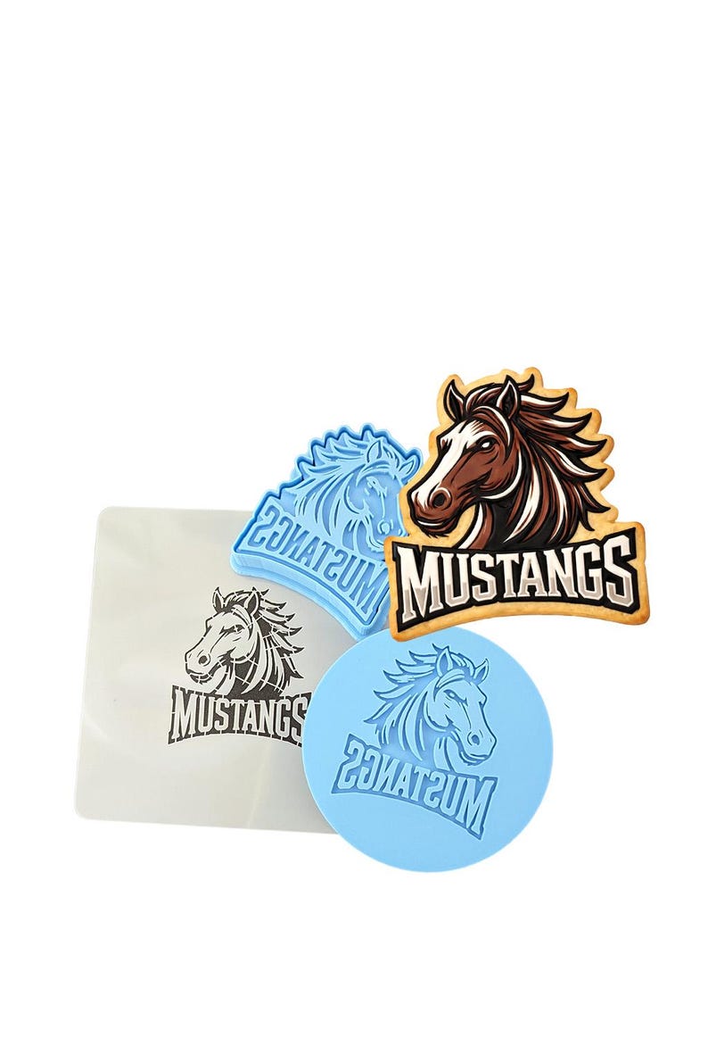 Mustangs Words 2 Cookie Cutter | Stamp | Stencil - SHARP EDGES - FAST ...