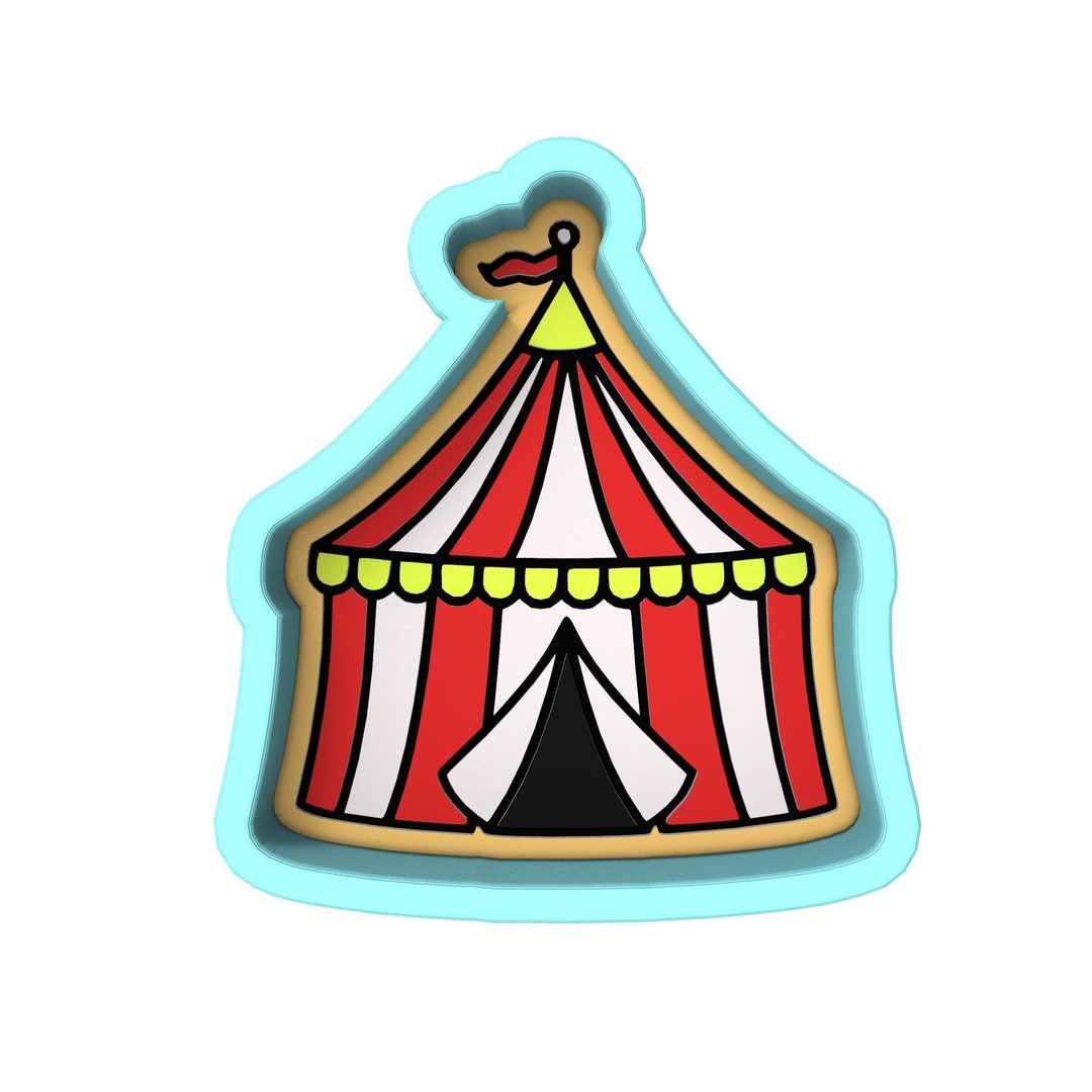 Circus Tent Cookie Cutter | Stamp | Stencil- SHARP EDGES - FAST ...
