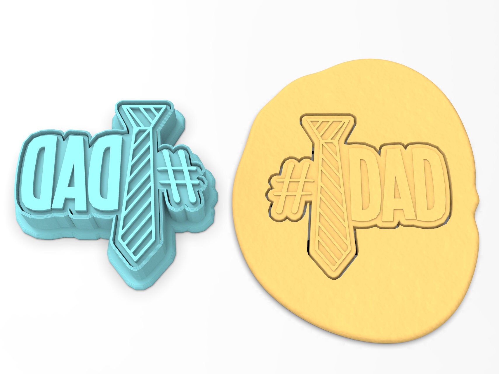 Number 1 Tie Dad Cookie Cutter Stamp Stencil SHARP | Etsy