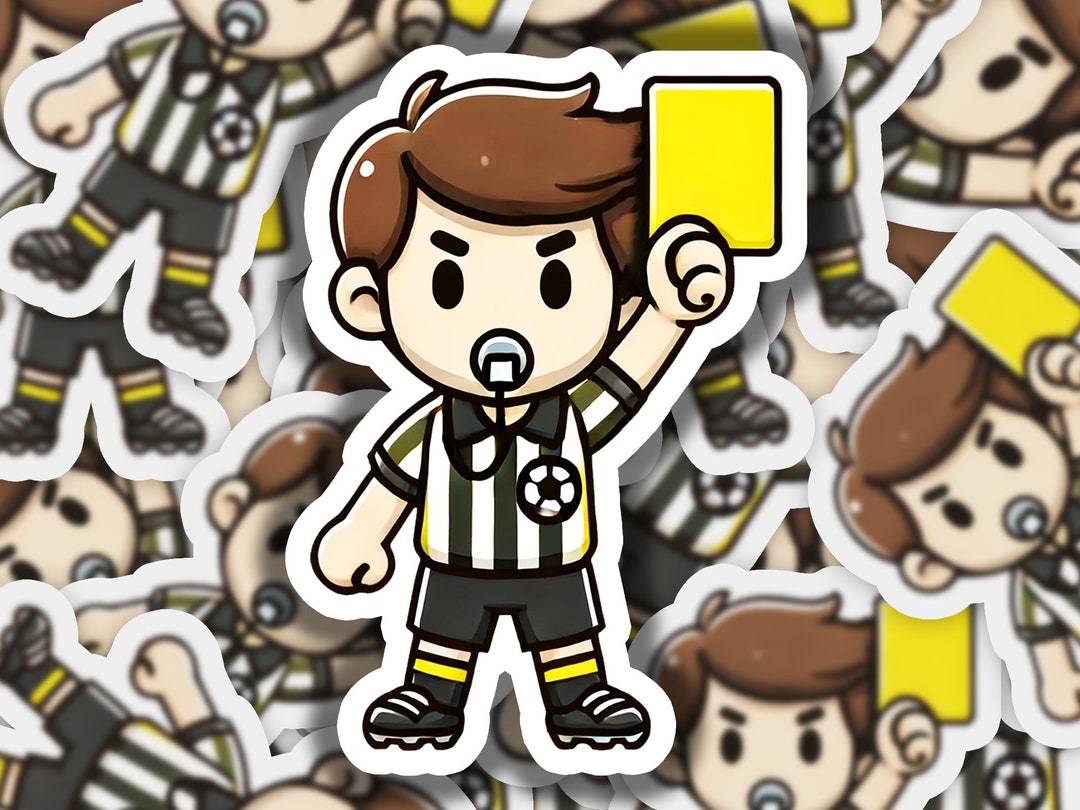 Soccer Ref Yellow Card Vinyl Sticker | Waterproof & Durable | Soccer ...