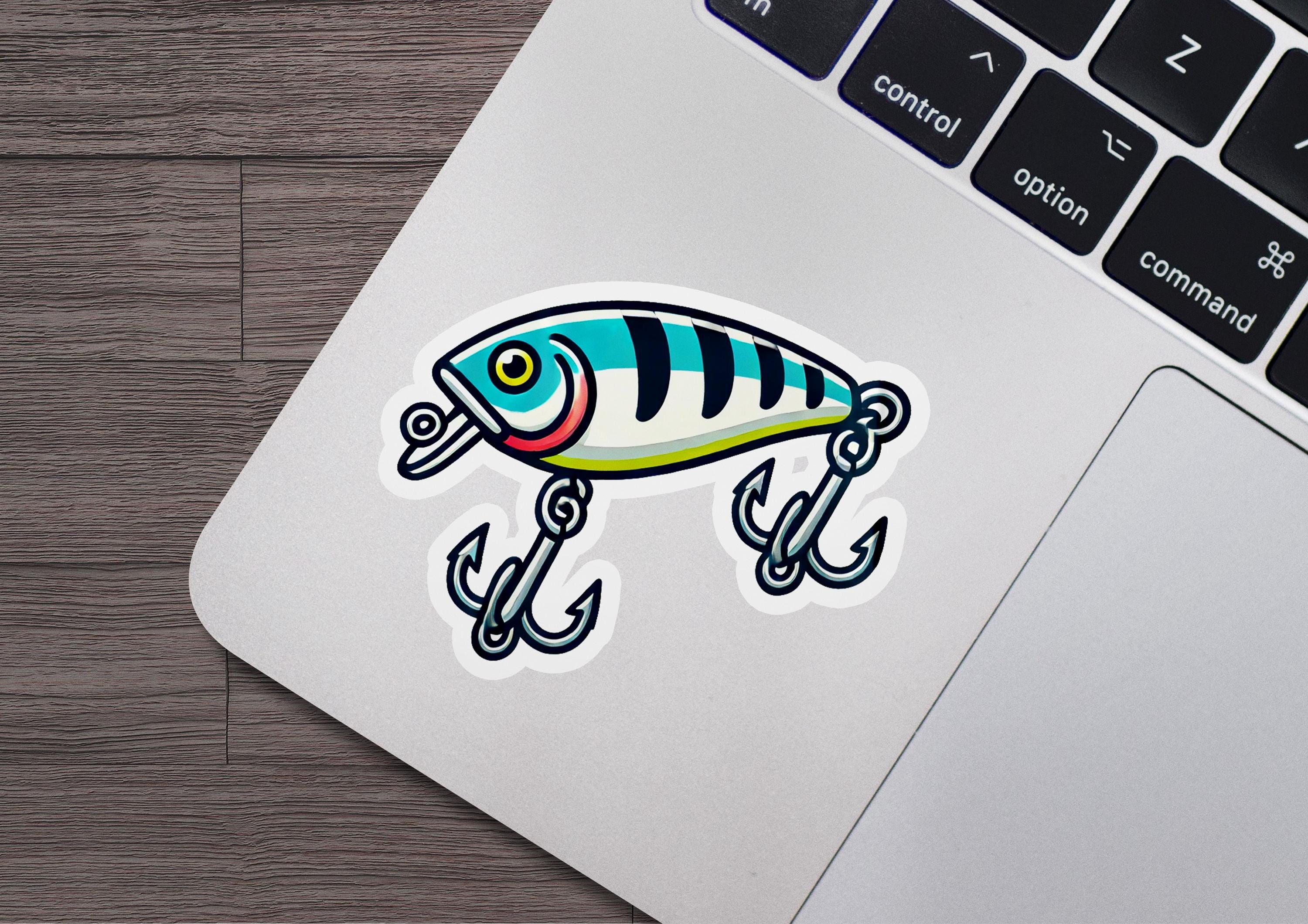 Crankbait Fishing Lure 1 Vinyl Sticker | Dishwasher Safe & Durable ...