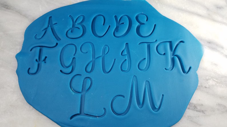 Cursive Letter Cookie Stamps Set FAST Shipping Choose Your - Etsy