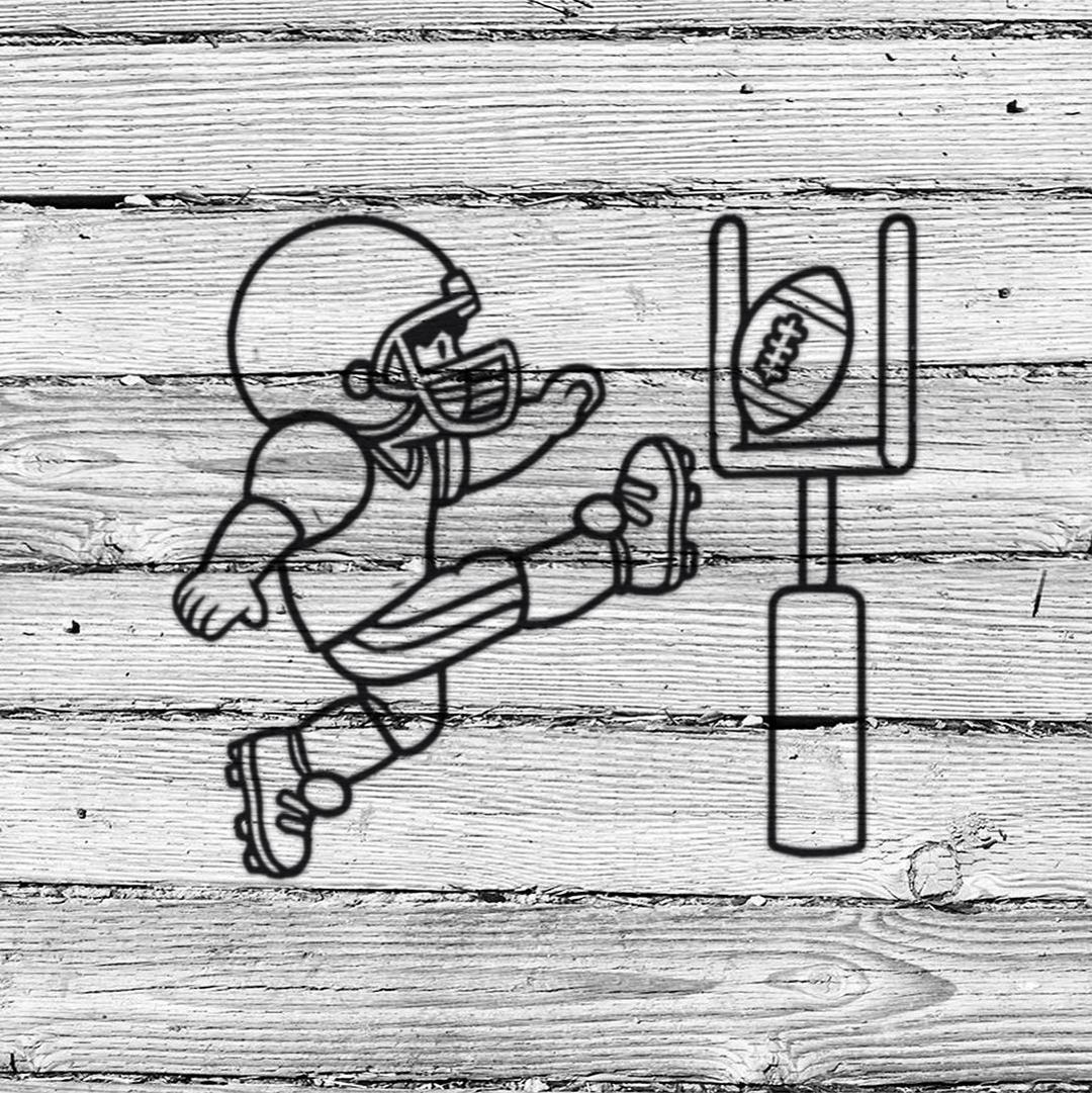 Football Field Goal Kicker Stencil | REUSABLE, DURABLE, WASHABLE Craft ...