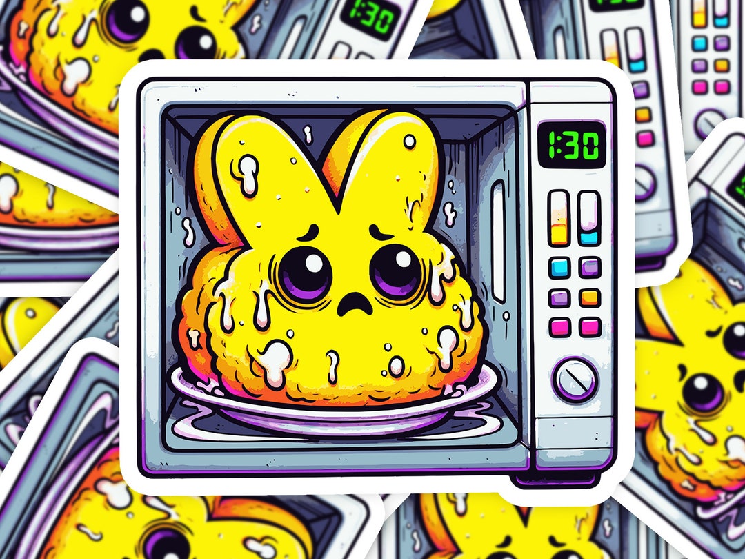 Peep Microwave Easter Vinyl Sticker | Dishwasher Safe & Durable ...