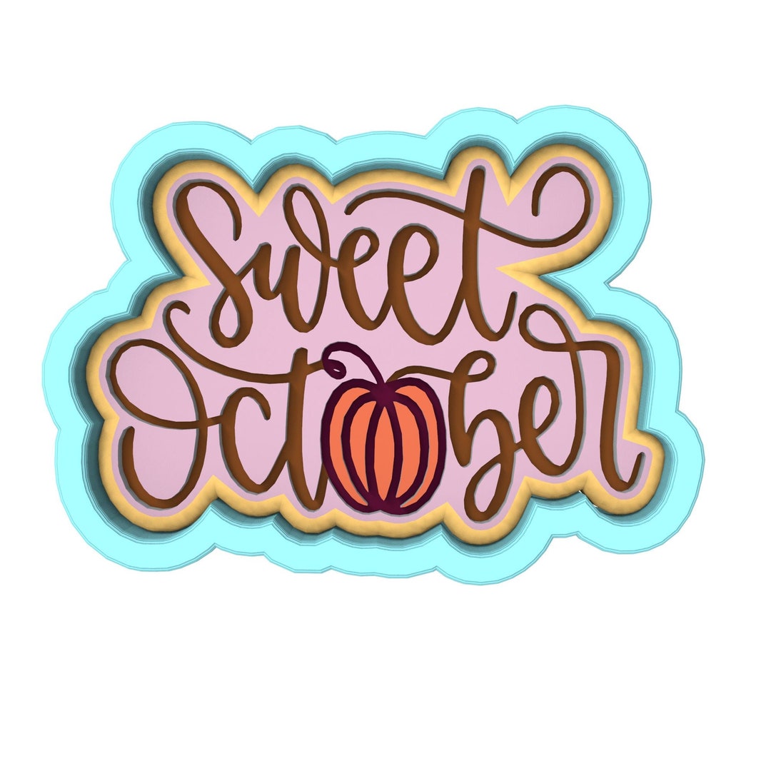 Sweet October Cookie Cutter | Stamp | Stencil #1 - Etsy