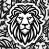 Lion Sticker / Regal Lion Portrait / Die-cut Vinyl Indoor Outdoor ...