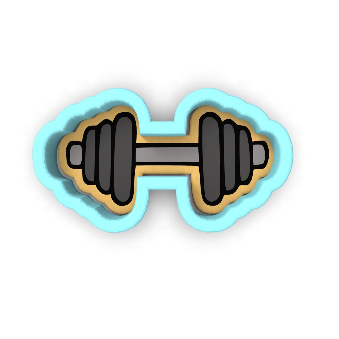 Barbell Cookie Cutter | Stamp | Stencil - SHARP EDGES - FAST Shipping ...