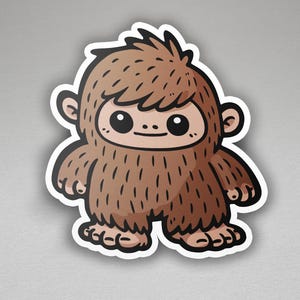 Bigfoot Cute Vinyl Sticker | Dishwasher Safe & Durable | Custom Sizes ...