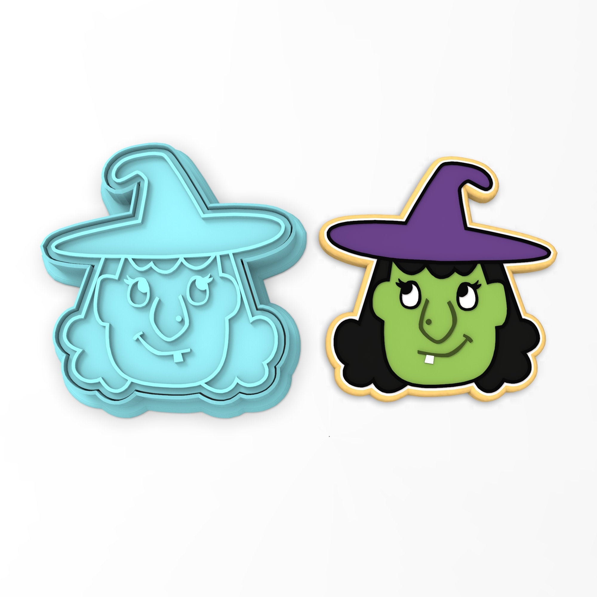 Witch Face Cookie Cutter | Stamp | Stencil - SHARP EDGES - FAST ...