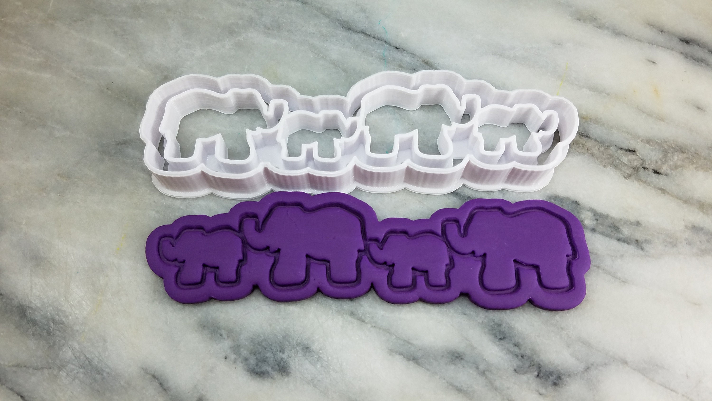 Elephant and Baby Fondant Cake Cutters Sharp Edges Ultra | Etsy