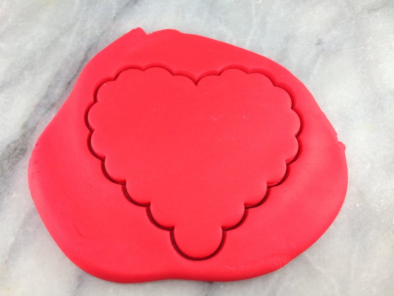 Fluted Heart Cookie Cutter Outline SHARP EDGES FAST - Etsy