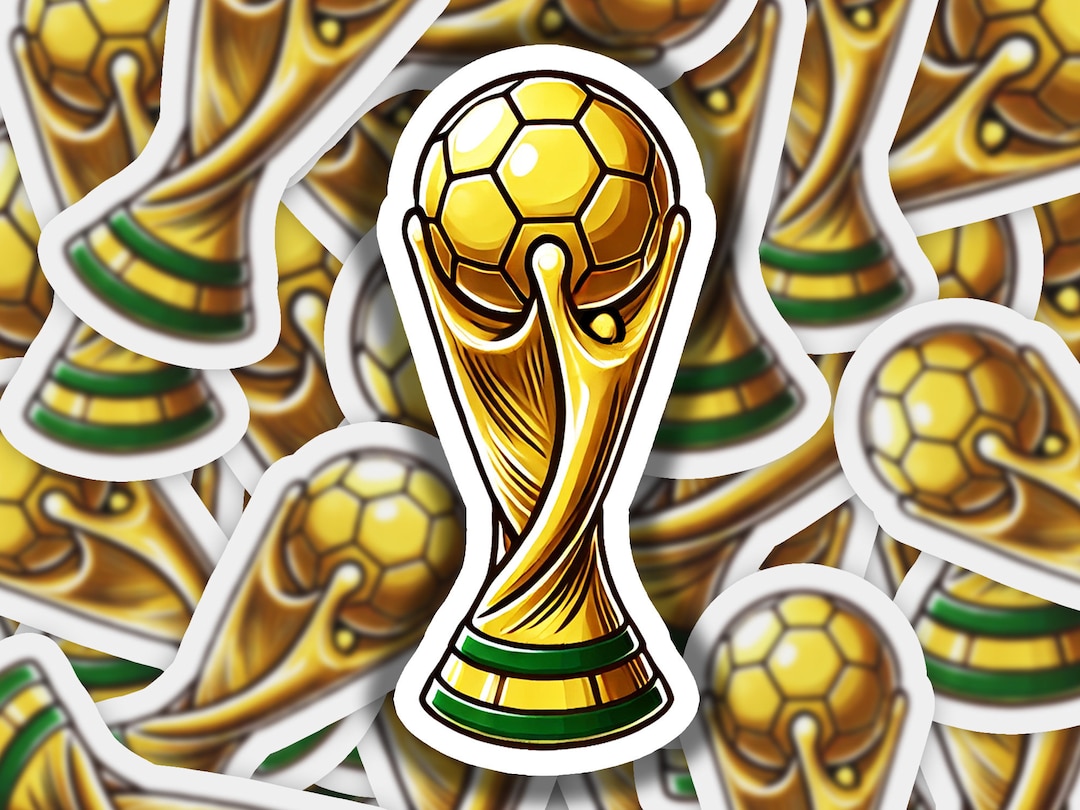 Soccer Trophy Cup World Vinyl Sticker | Waterproof & Durable | Soccer ...